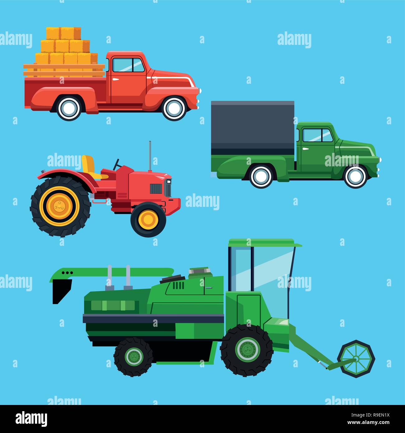 Farm Tractors And Vehicles Stock Vector Image And Art Alamy