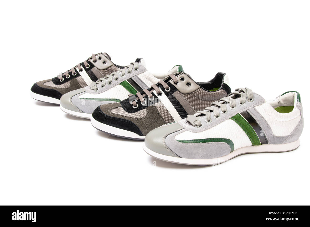 Selection of trainers isolated on white Stock Photo - Alamy