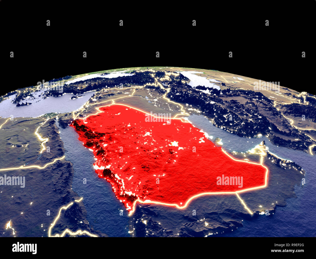 Saudi arabia from space hi-res stock photography and images - Alamy