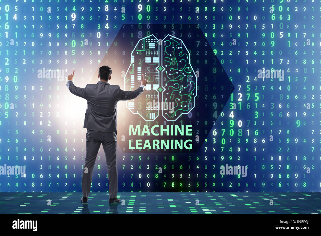 Machine learning concept as modern technology Stock Photo - Alamy