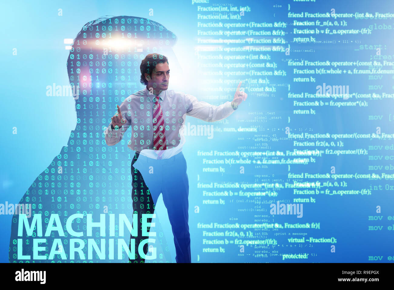 Machine learning concept as modern technology Stock Photo - Alamy