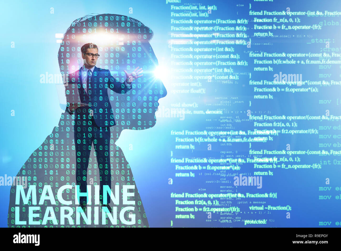 Machine learning concept as modern technology Stock Photo - Alamy