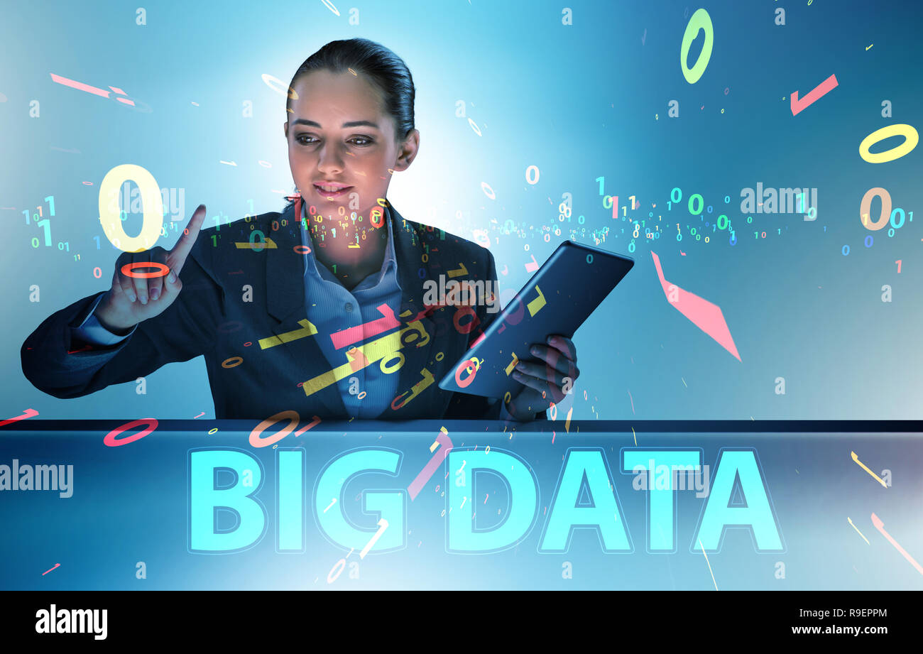 Big data concept with data mining analyst Stock Photo - Alamy