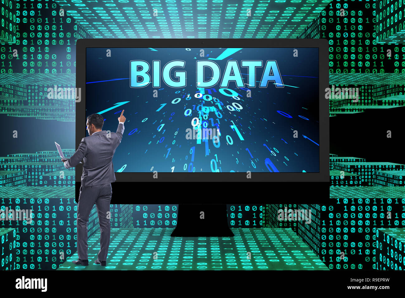 Big data concept with data mining analyst Stock Photo - Alamy