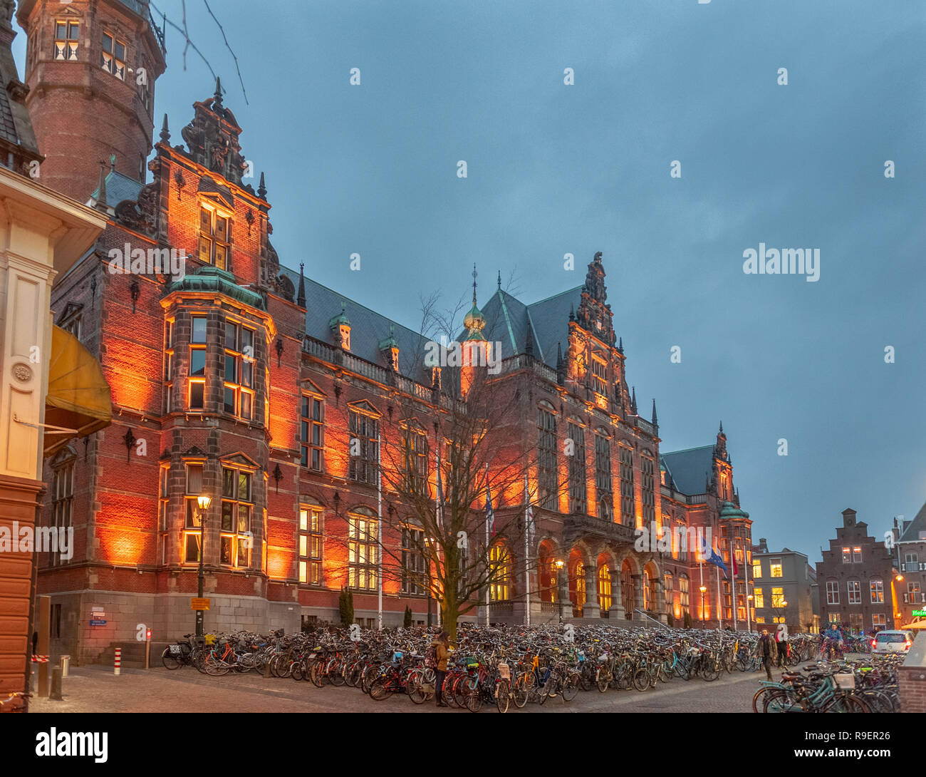 Groningen, Netherlands. December 19, 2018. The Academy Building of the ...