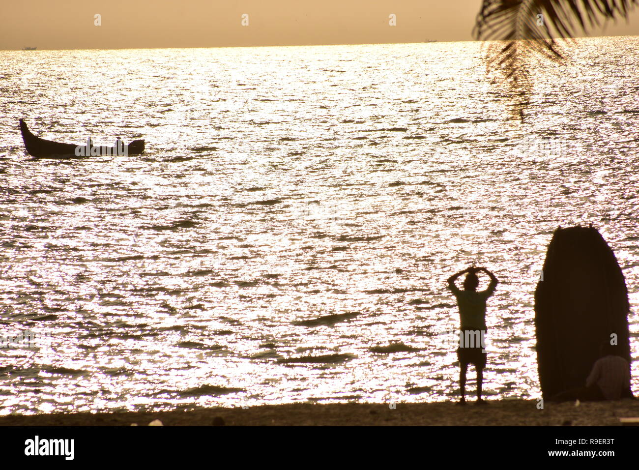 Marari sea beach, Alleppey, Kerala, India Stock Photo - Alamy