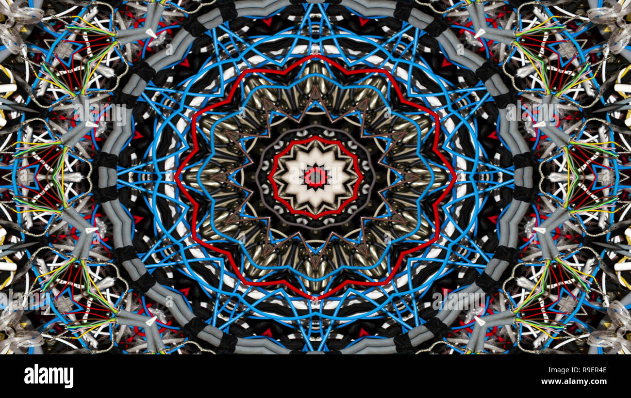 Abstract Cables Electric Wires Symmetric Pattern Ornamental Decorative ...