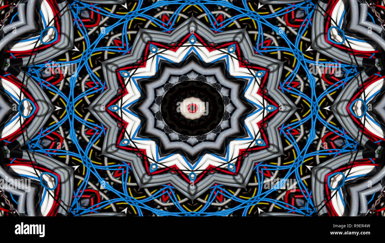 Abstract Cables Electric Wires Symmetric Pattern Ornamental Decorative ...