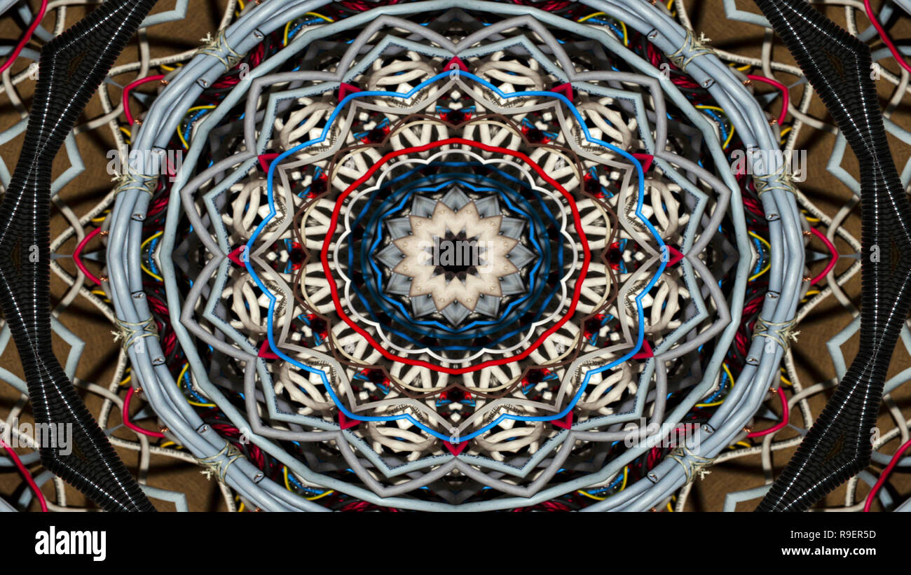 Abstract Cables Electric Wires Symmetric Pattern Ornamental Decorative ...