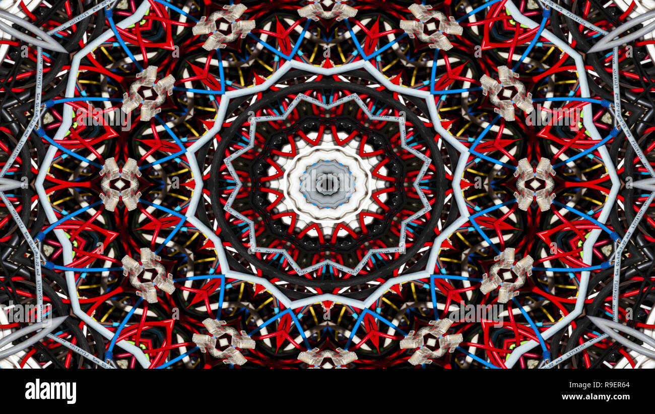 Abstract Cables Electric Wires Symmetric Pattern Ornamental Decorative ...