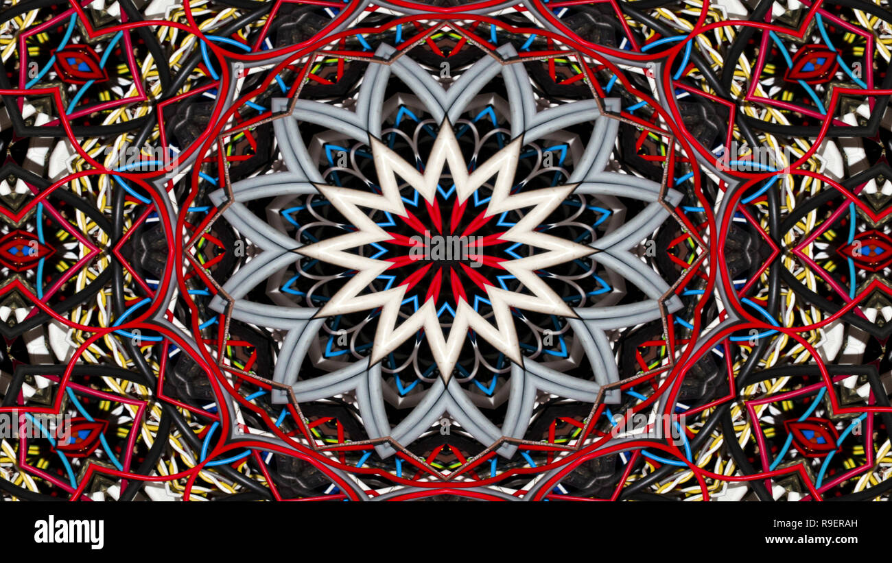 Abstract Cables Electric Wires Symmetric Pattern Ornamental Decorative ...
