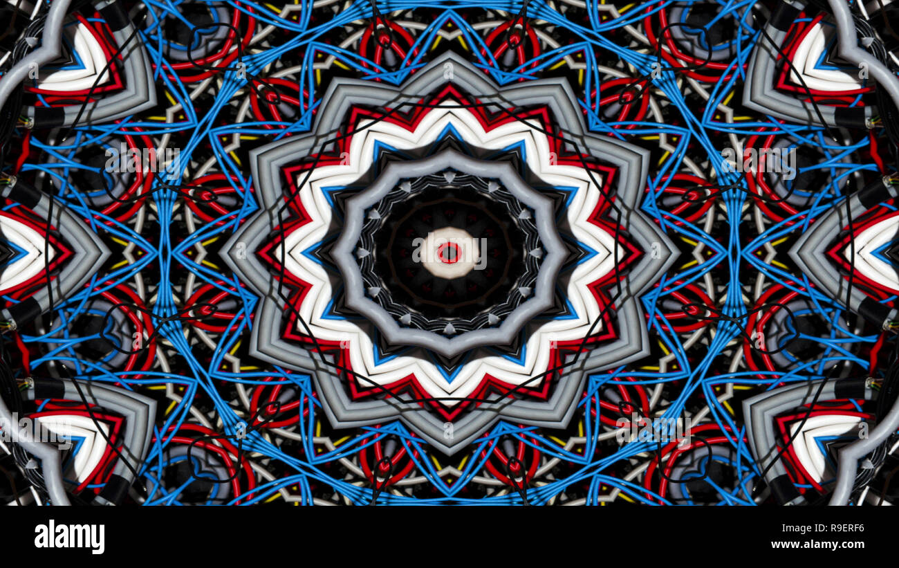 Abstract Cables Electric Wires Symmetric Pattern Ornamental Decorative ...