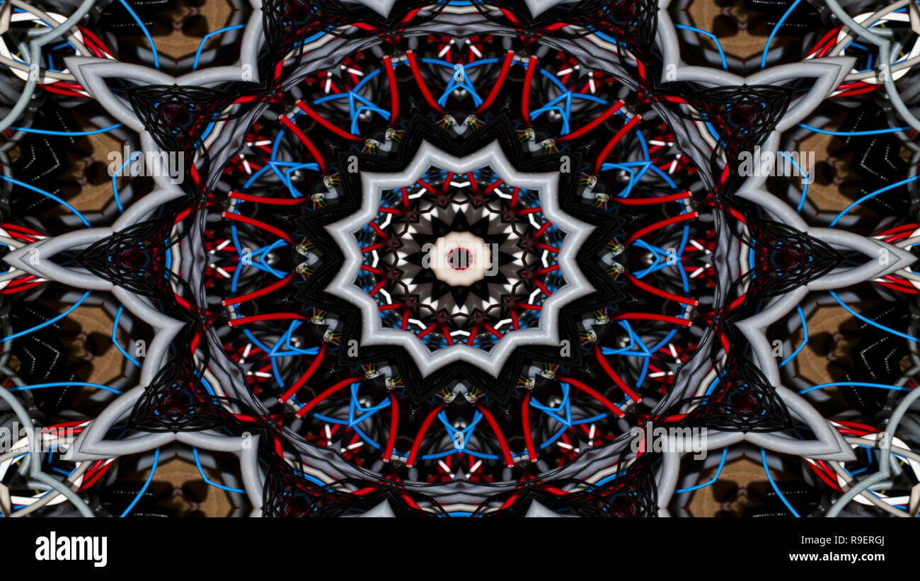 Abstract Cables Electric Wires Symmetric Pattern Ornamental Decorative ...