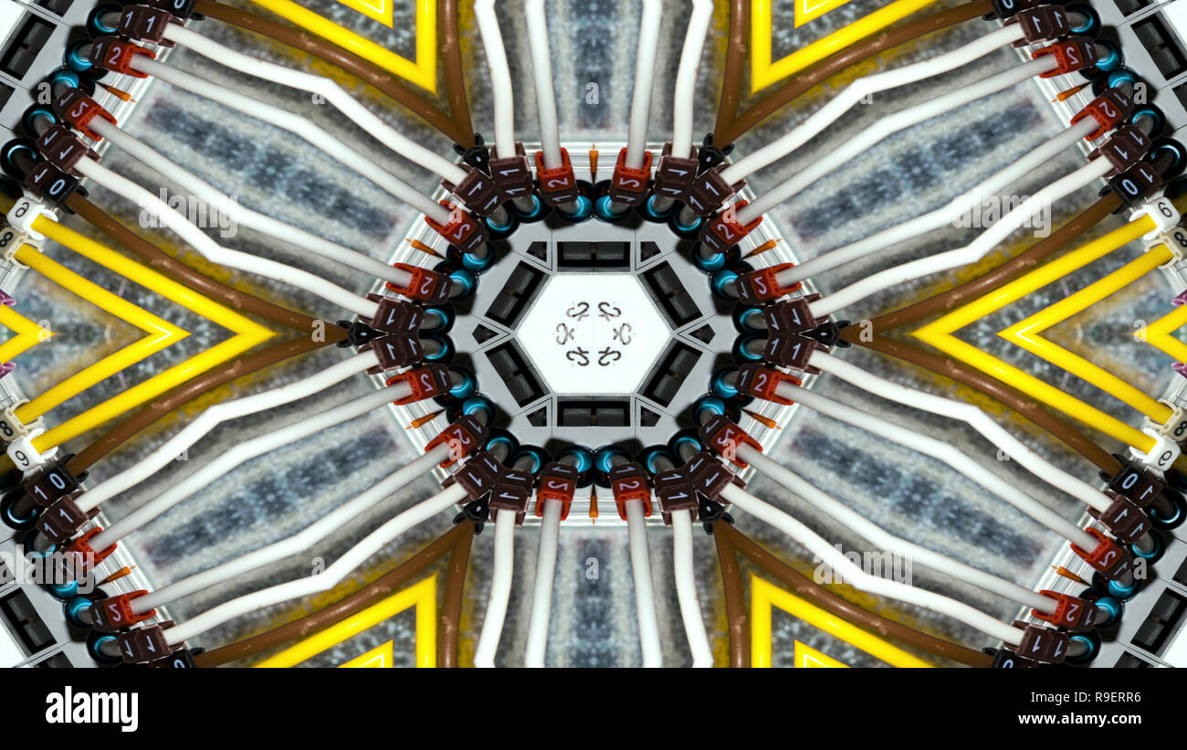 Abstract Cables Electric Wires Symmetric Pattern Ornamental Decorative ...