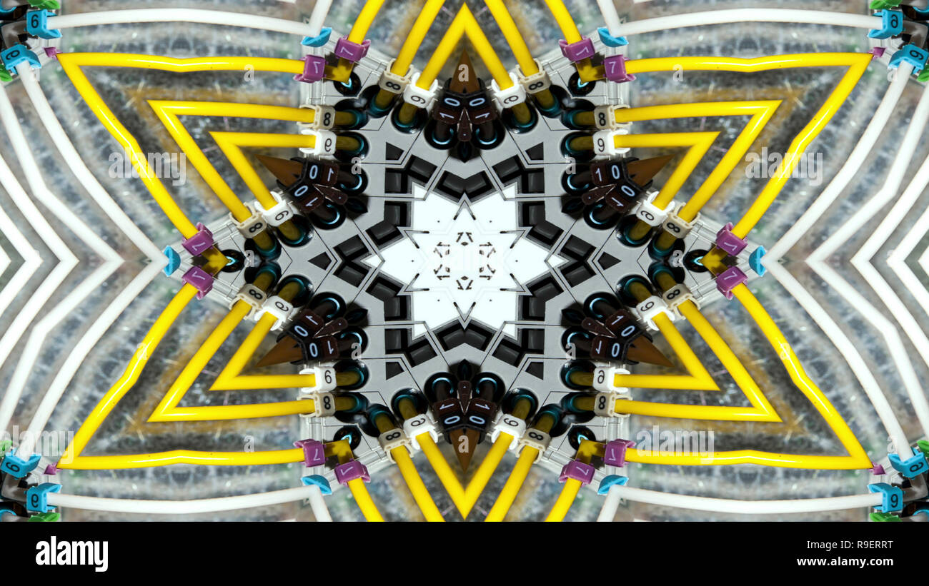 Abstract Cables Electric Wires Symmetric Pattern Ornamental Decorative ...