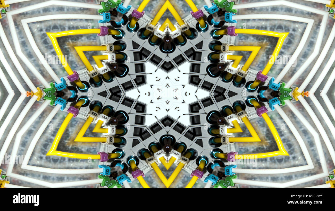 Abstract Cables Electric Wires Symmetric Pattern Ornamental Decorative ...