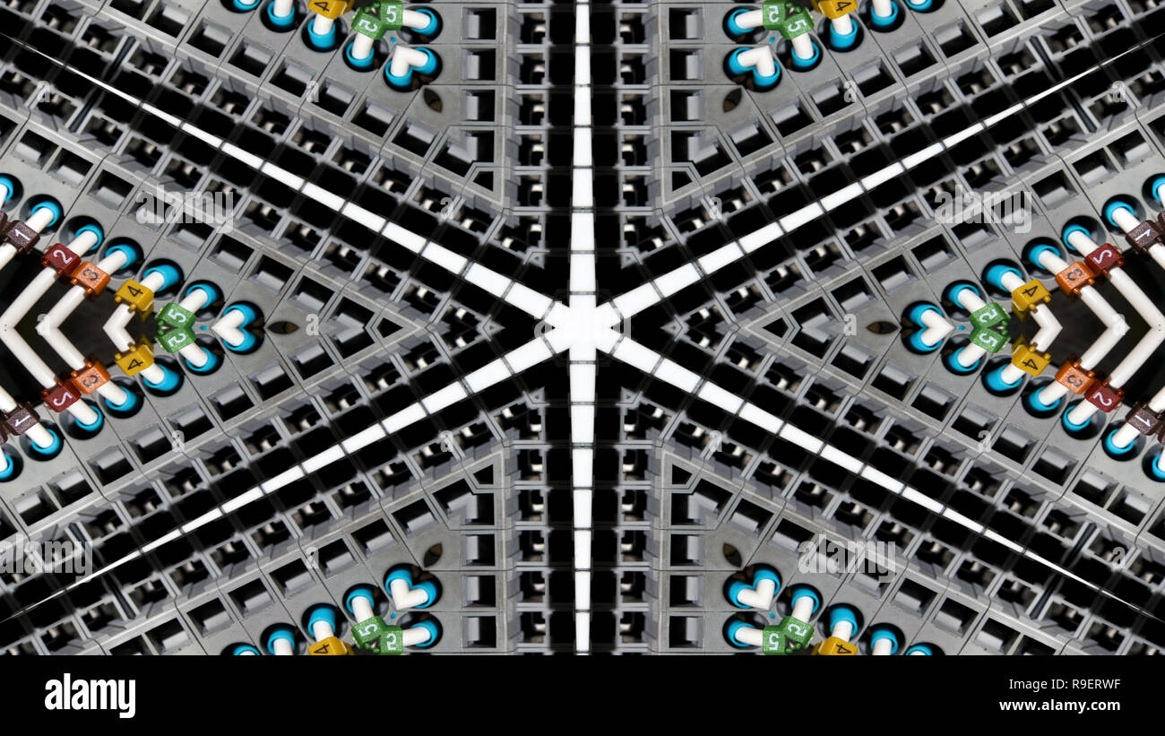 Abstract Cables Electric Wires Symmetric Pattern Ornamental Decorative ...