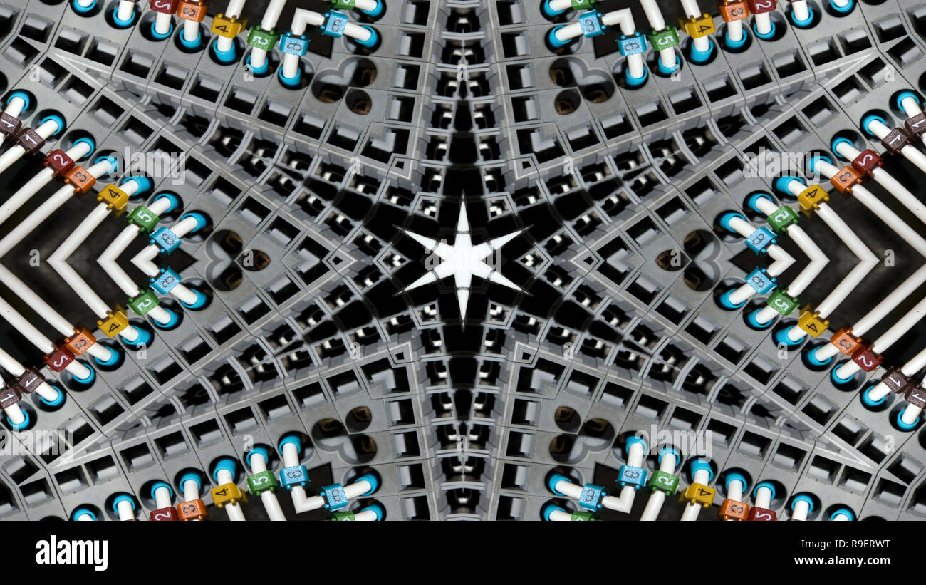 Abstract Cables Electric Wires Symmetric Pattern Ornamental Decorative ...