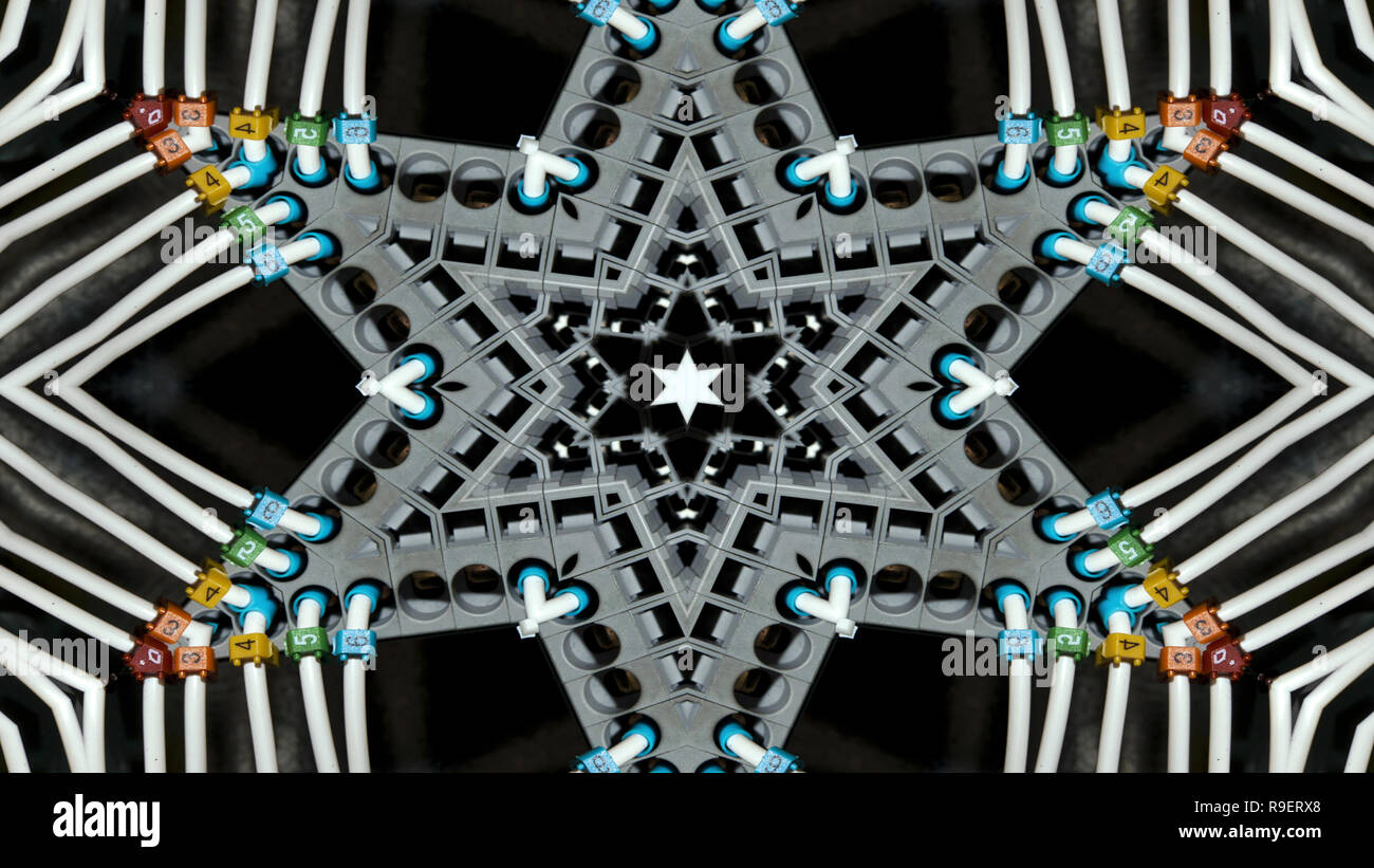 Abstract Cables Electric Wires Symmetric Pattern Ornamental Decorative ...