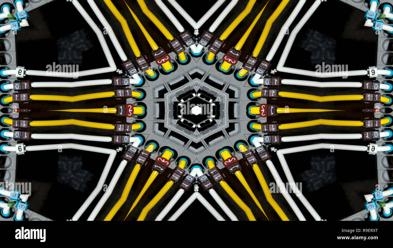 Abstract Cables Electric Wires Symmetric Pattern Ornamental Decorative ...