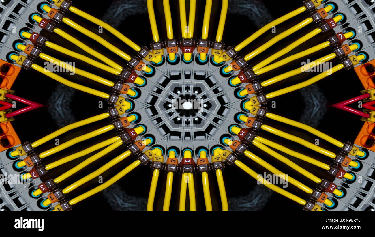 Abstract Cables Electric Wires Symmetric Pattern Ornamental Decorative ...