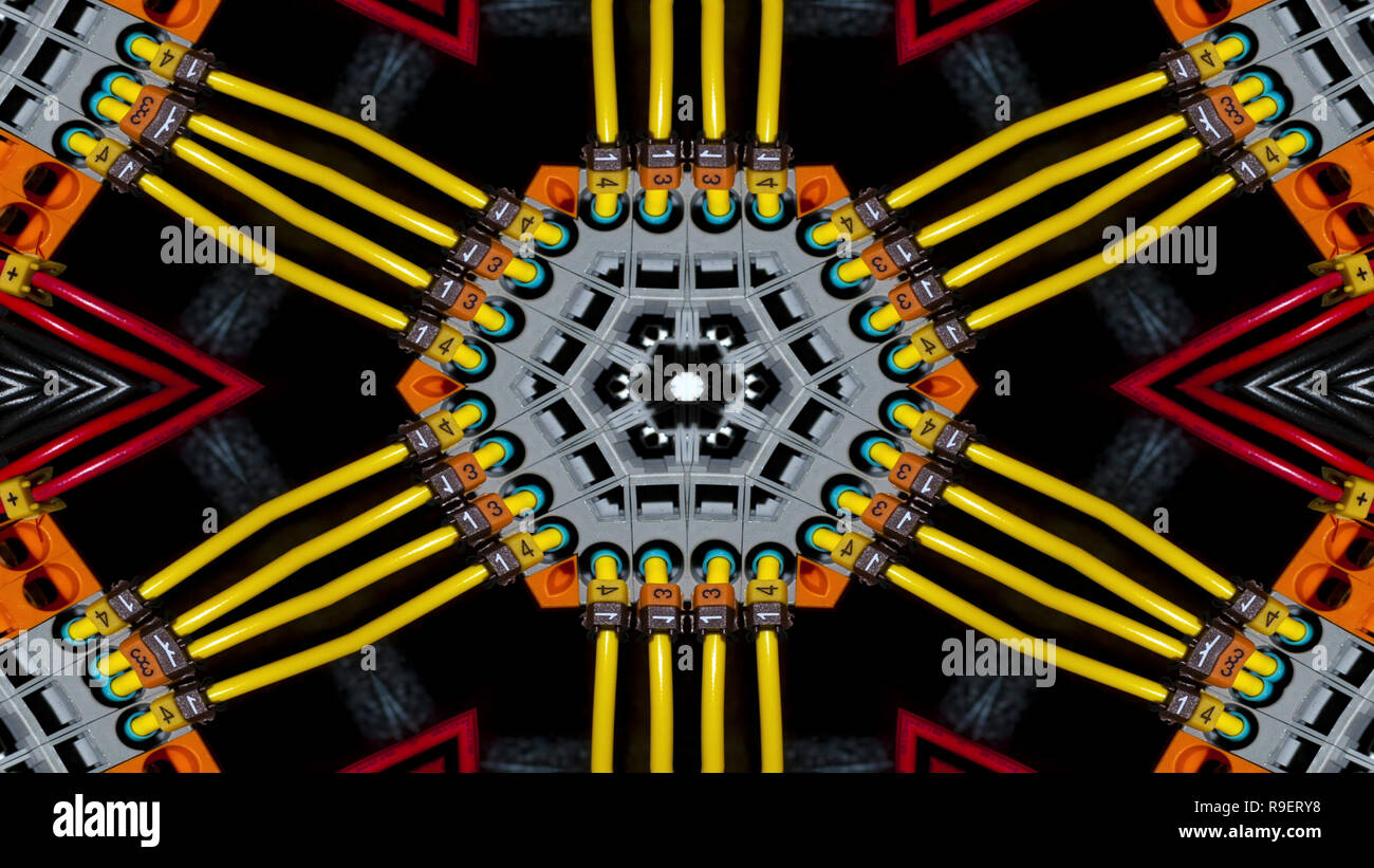 Abstract Cables Electric Wires Symmetric Pattern Ornamental Decorative ...