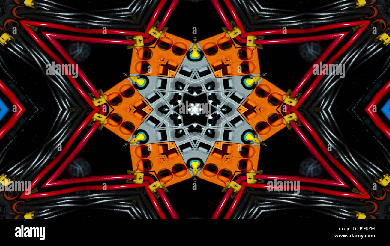 Abstract Cables Electric Wires Symmetric Pattern Ornamental Decorative ...