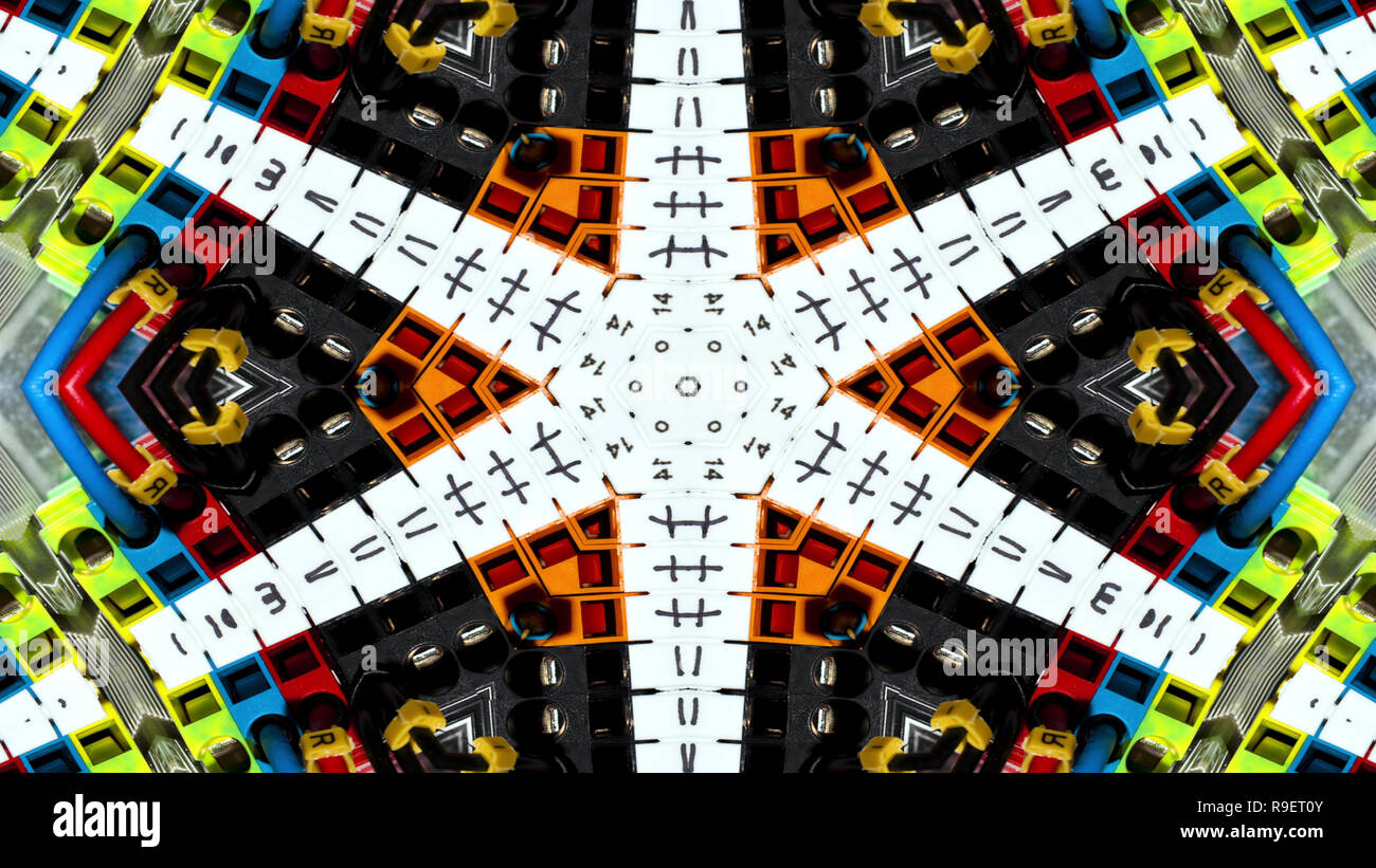 Abstract Cables Electric Wires Symmetric Pattern Ornamental Decorative ...