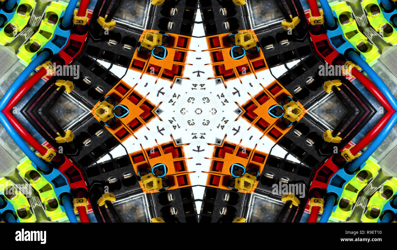 Abstract Cables Electric Wires Symmetric Pattern Ornamental Decorative ...