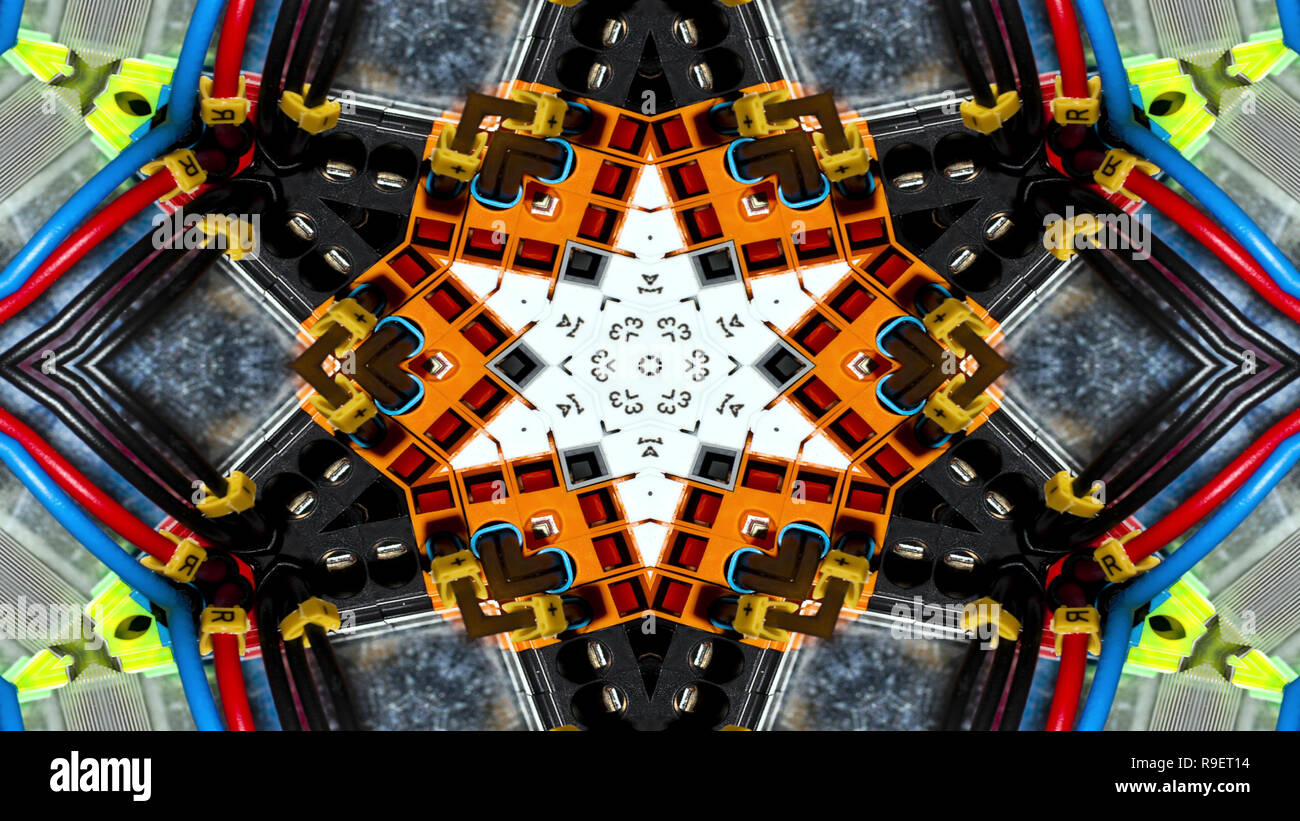 Abstract Cables Electric Wires Symmetric Pattern Ornamental Decorative ...