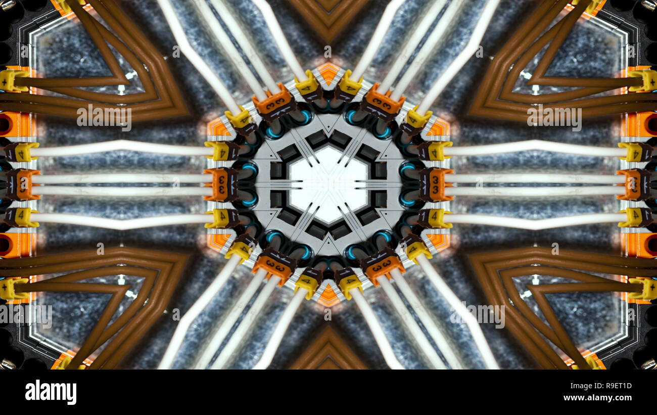 Abstract Cables Electric Wires Symmetric Pattern Ornamental Decorative ...