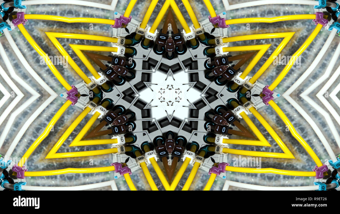 Abstract Cables Electric Wires Symmetric Pattern Ornamental Decorative ...