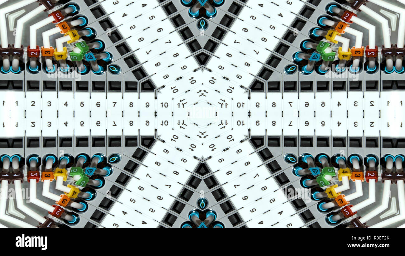 Abstract Cables Electric Wires Symmetric Pattern Ornamental Decorative ...