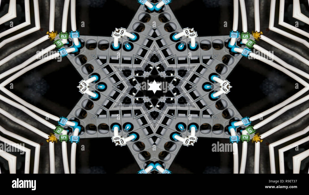 Abstract Cables Electric Wires Symmetric Pattern Ornamental Decorative ...