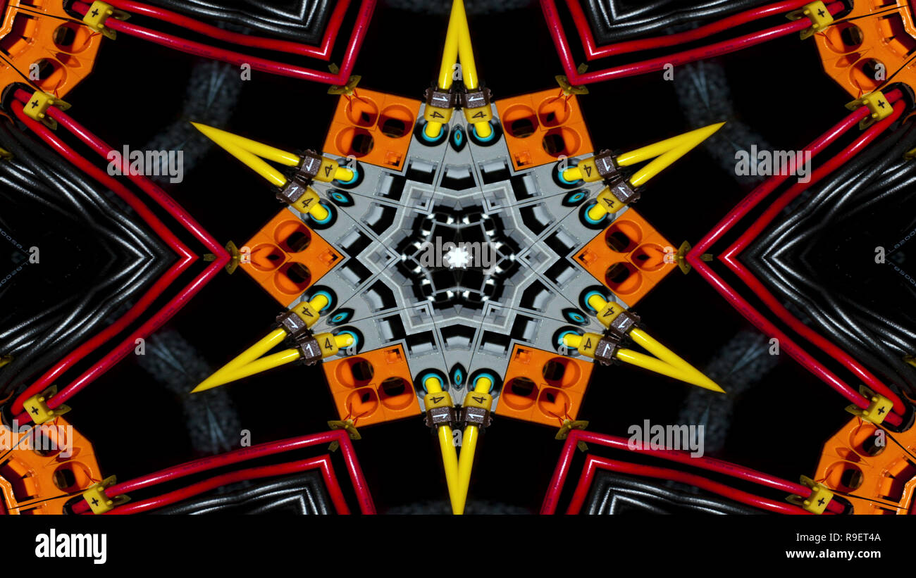 Abstract Cables Electric Wires Symmetric Pattern Ornamental Decorative ...