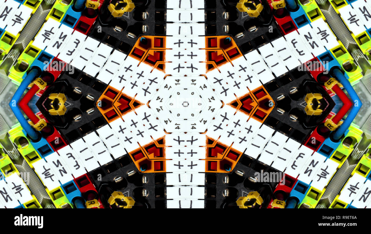 Abstract Cables Electric Wires Symmetric Pattern Ornamental Decorative ...