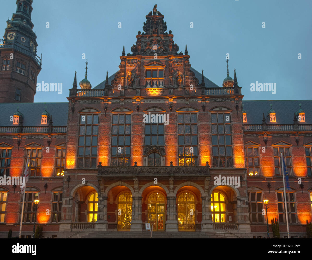 Groningen, Netherlands. December 19, 2018. The Academy Building of the ...