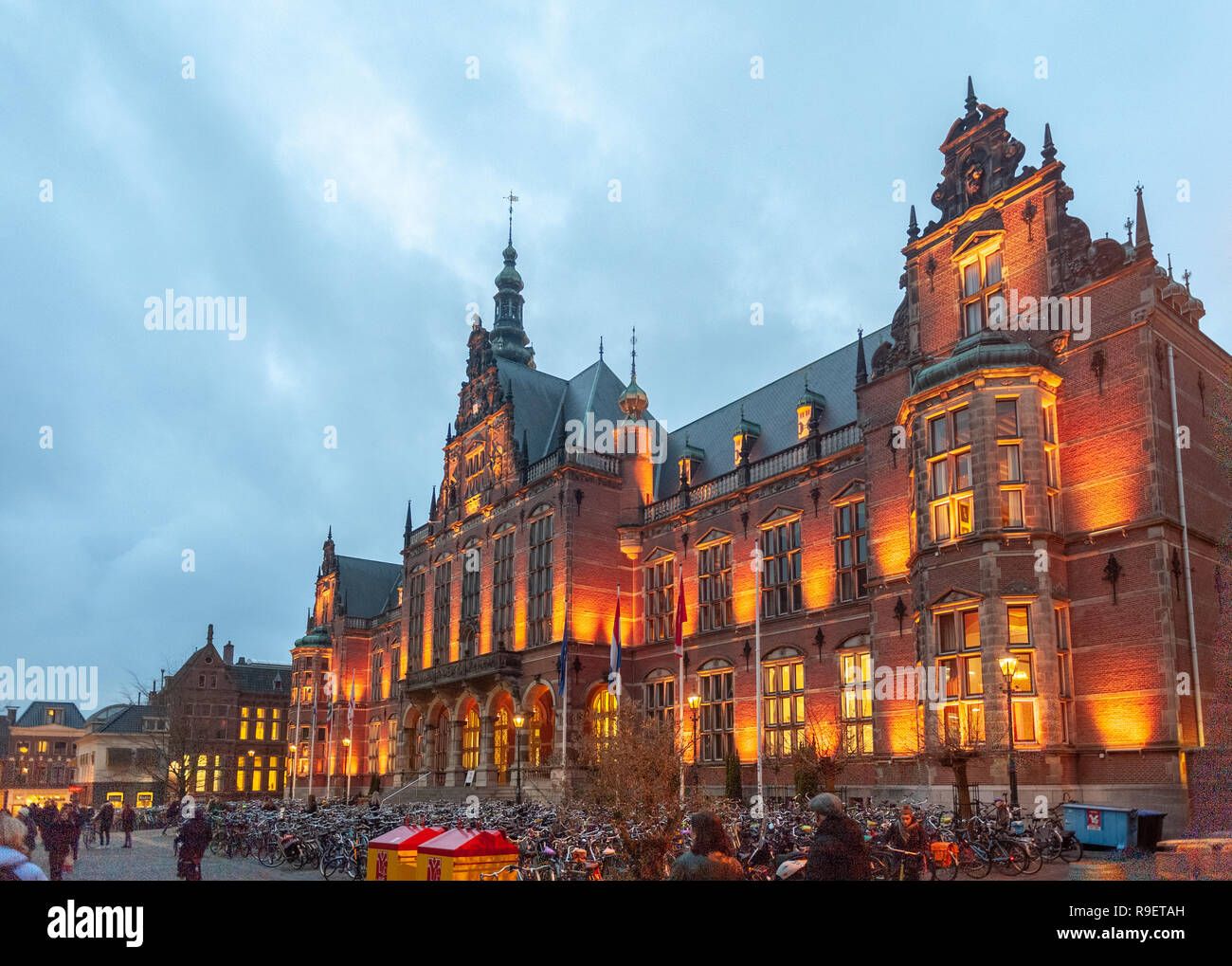 Groningen, Netherlands. December 19, 2018. The Academy Building of the ...