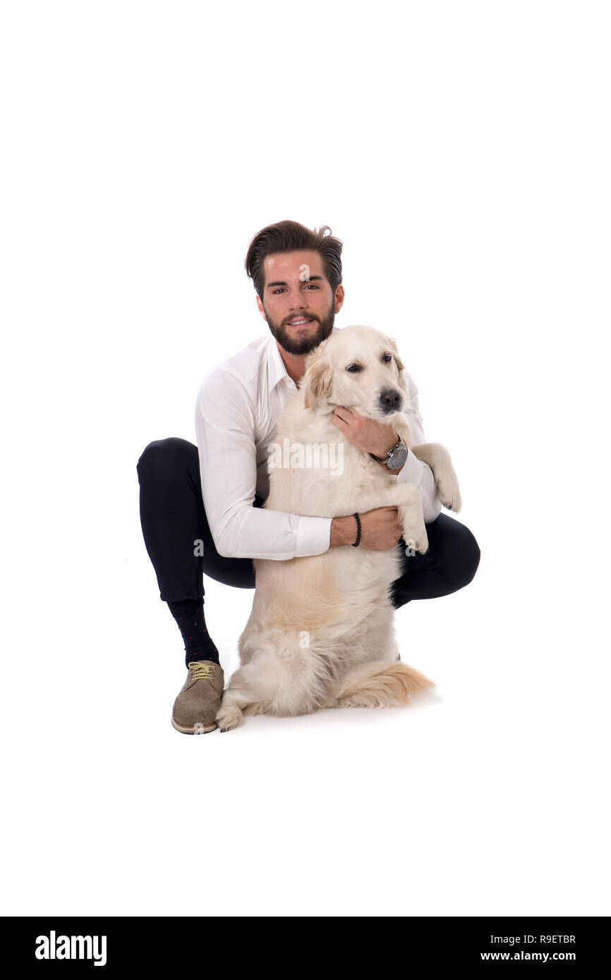 Dog man friendship Cut Out Stock Images & Pictures - Alamy