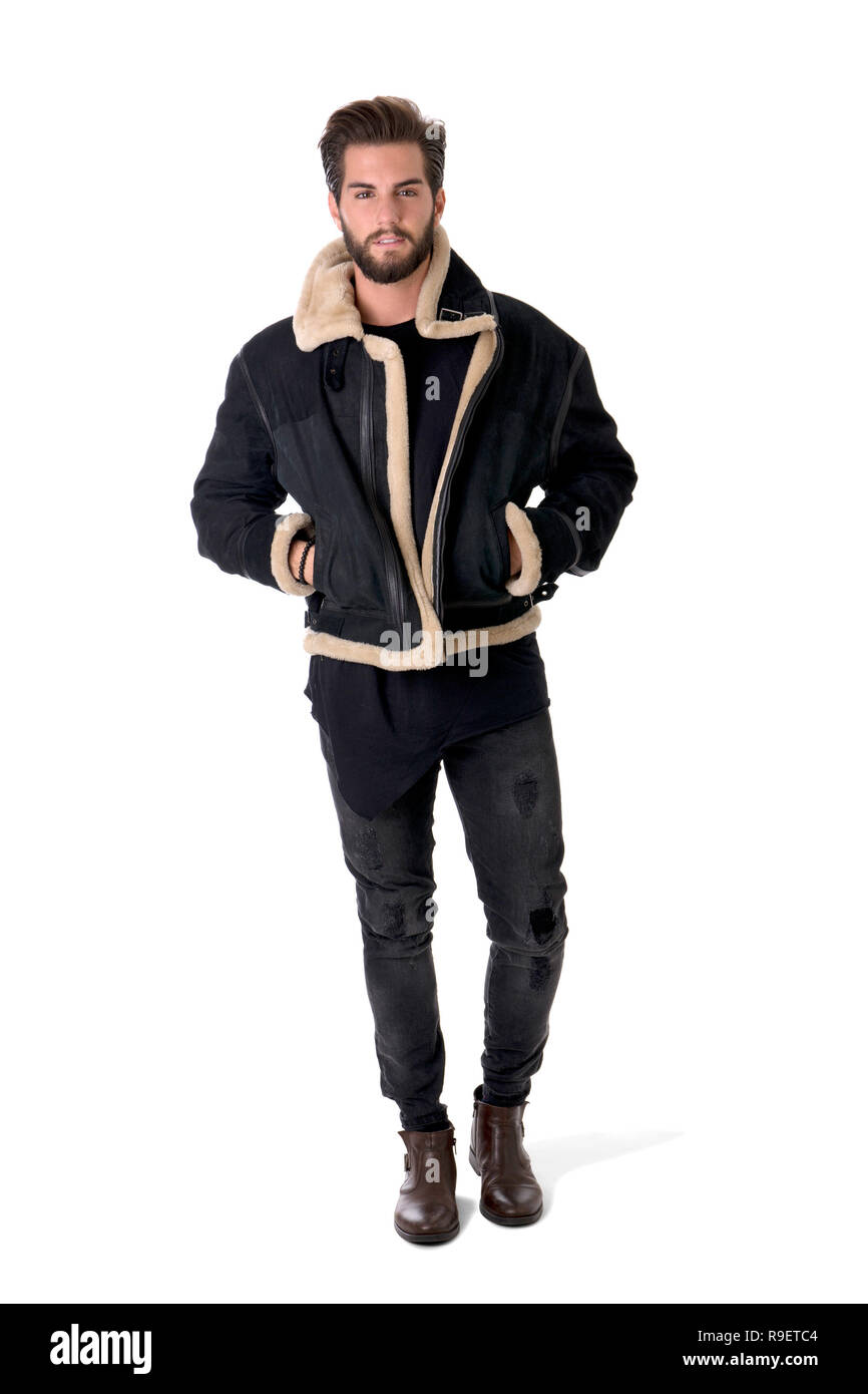 Man jacket front full body hi-res stock photography and images - Alamy
