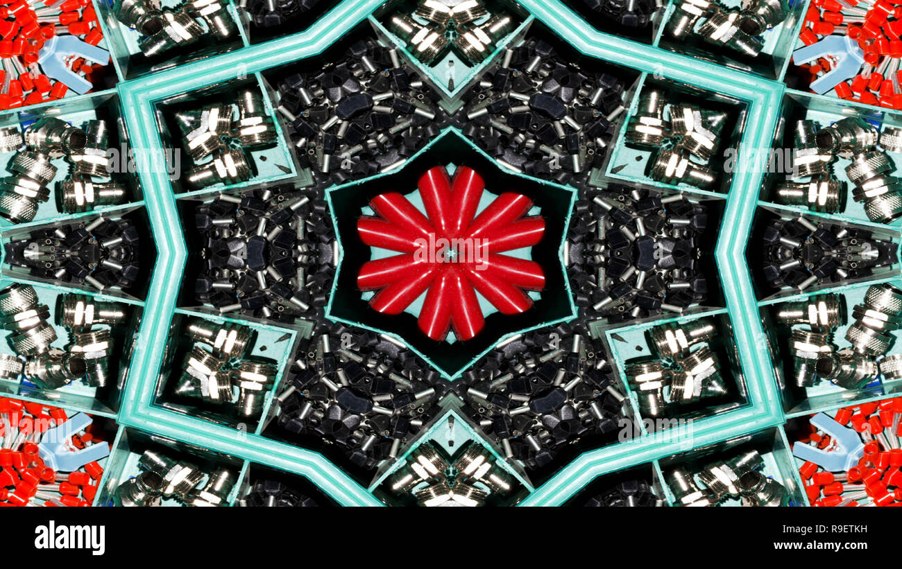 Abstract Cables Electric Wires Symmetric Pattern Ornamental Decorative ...
