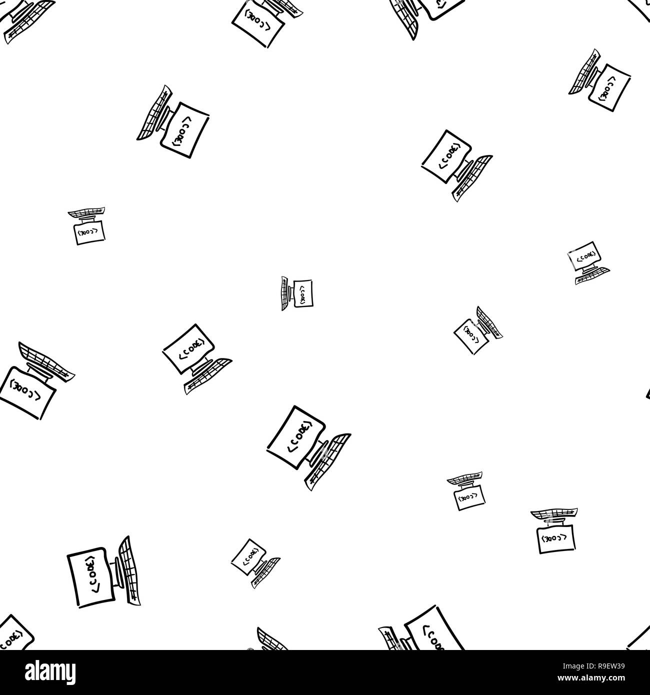 Seamless pattern for concept design. Code icon Stock Photo - Alamy