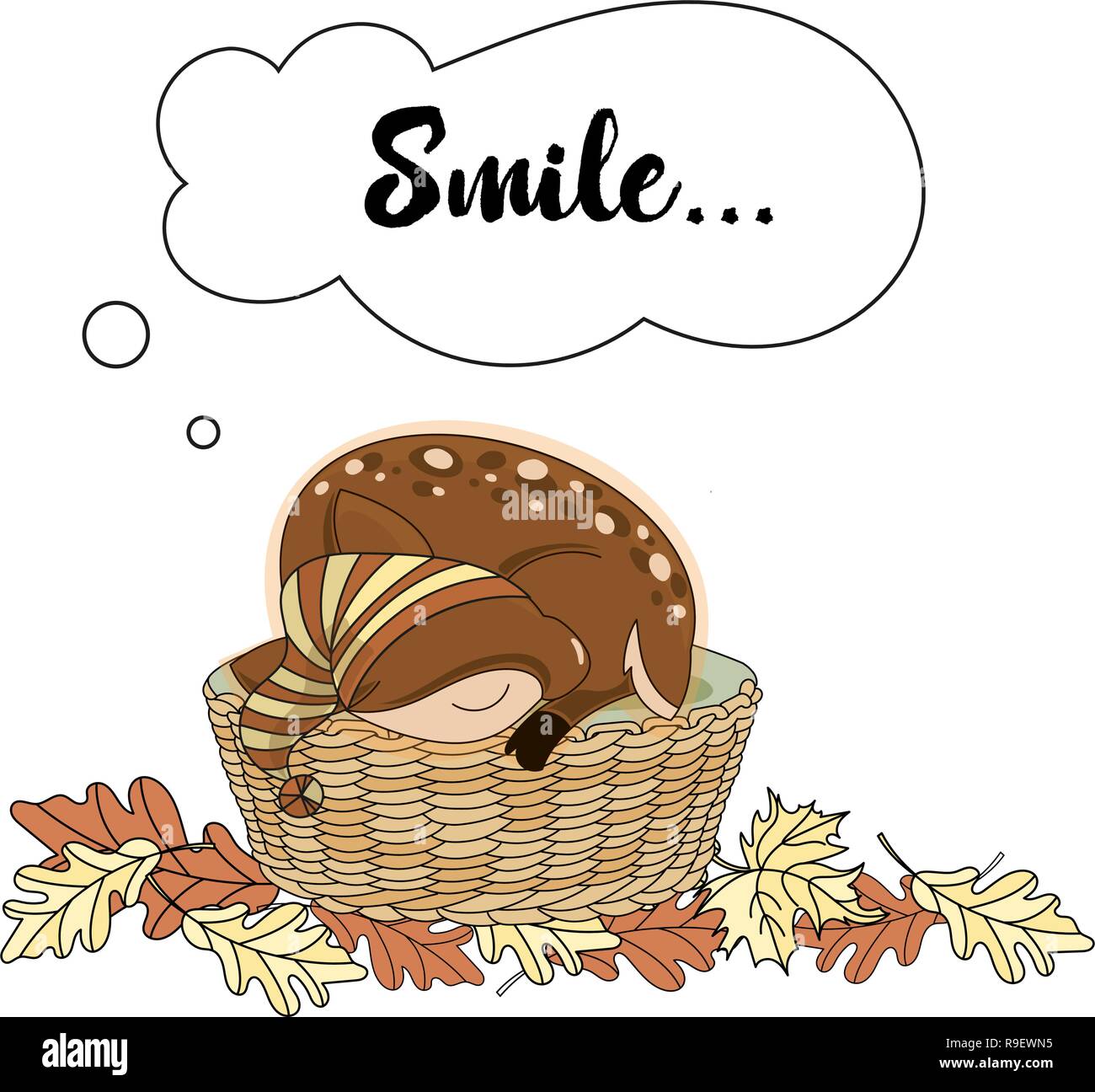 Animal Vector Illustration Set SMILING DEER for Digital Print, Holidays ...