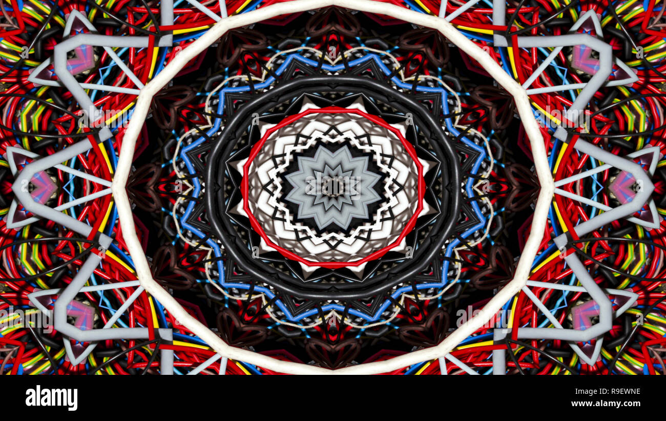 Abstract Cables Electric Wires Symmetric Pattern Ornamental Decorative ...