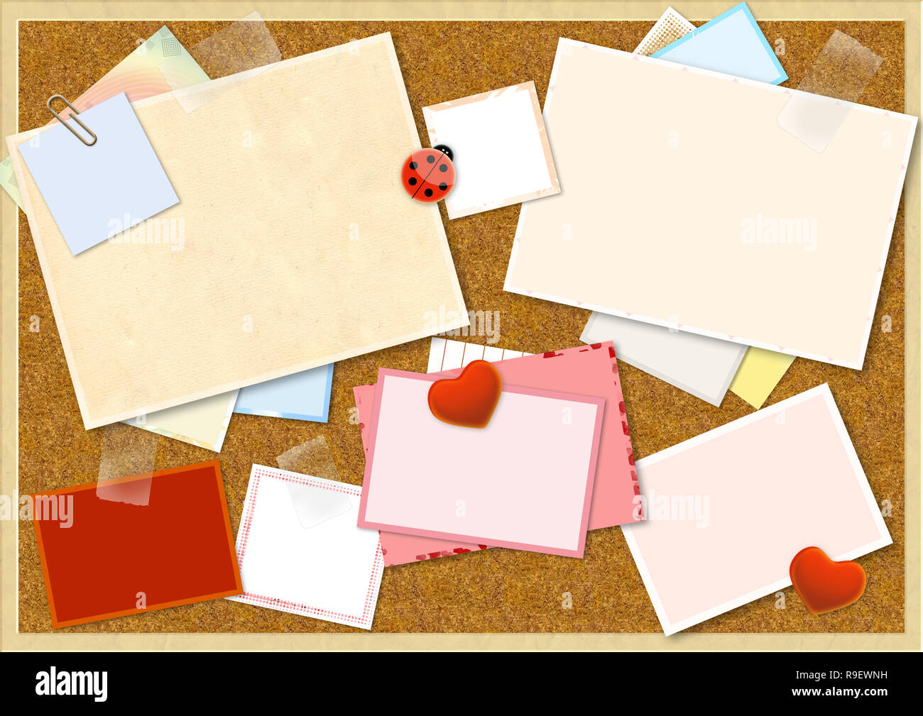 Decorative collage - bright valentine background Stock Photo - Alamy