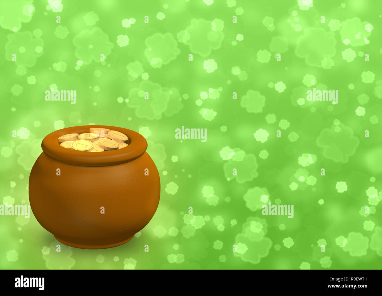 Background - pot, filled with gold coins Stock Photo - Alamy