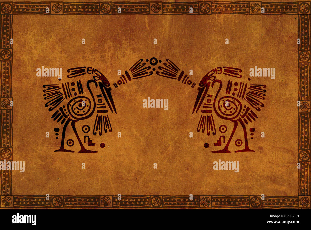 Background with American Indian national patterns Stock Photo - Alamy