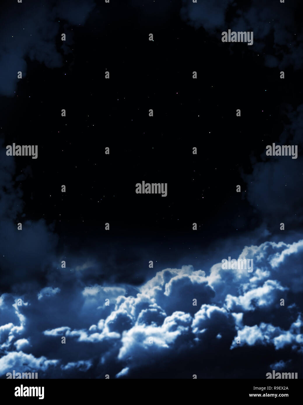 Night fairy tale - bright stars in the night sky Stock Photo - Alamy