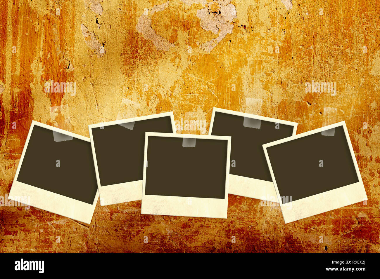 Grunge background with photoframes Stock Photo - Alamy