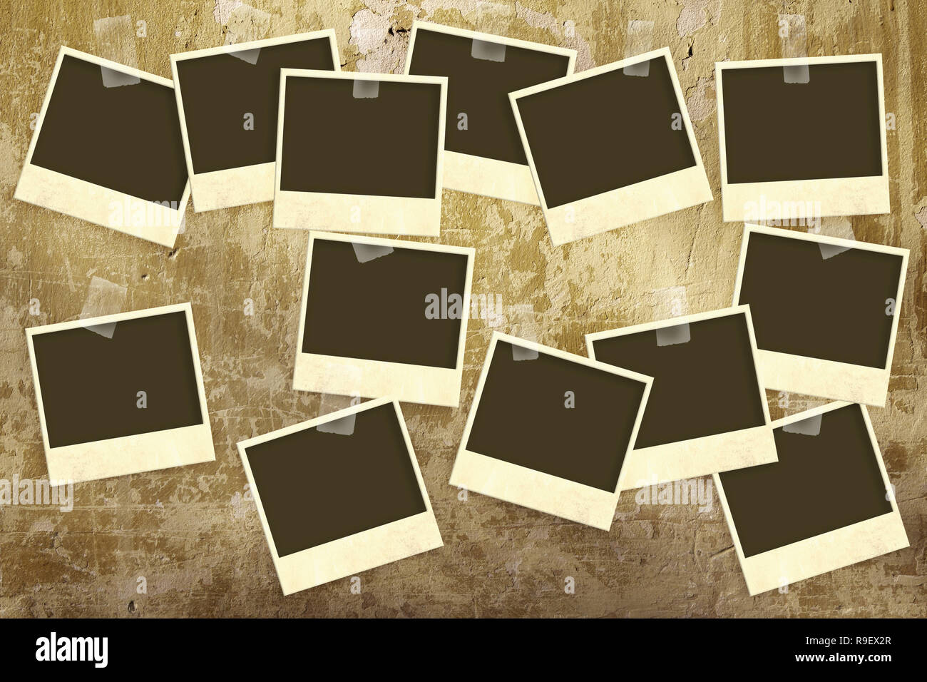 Grunge background with photoframes Stock Photo - Alamy